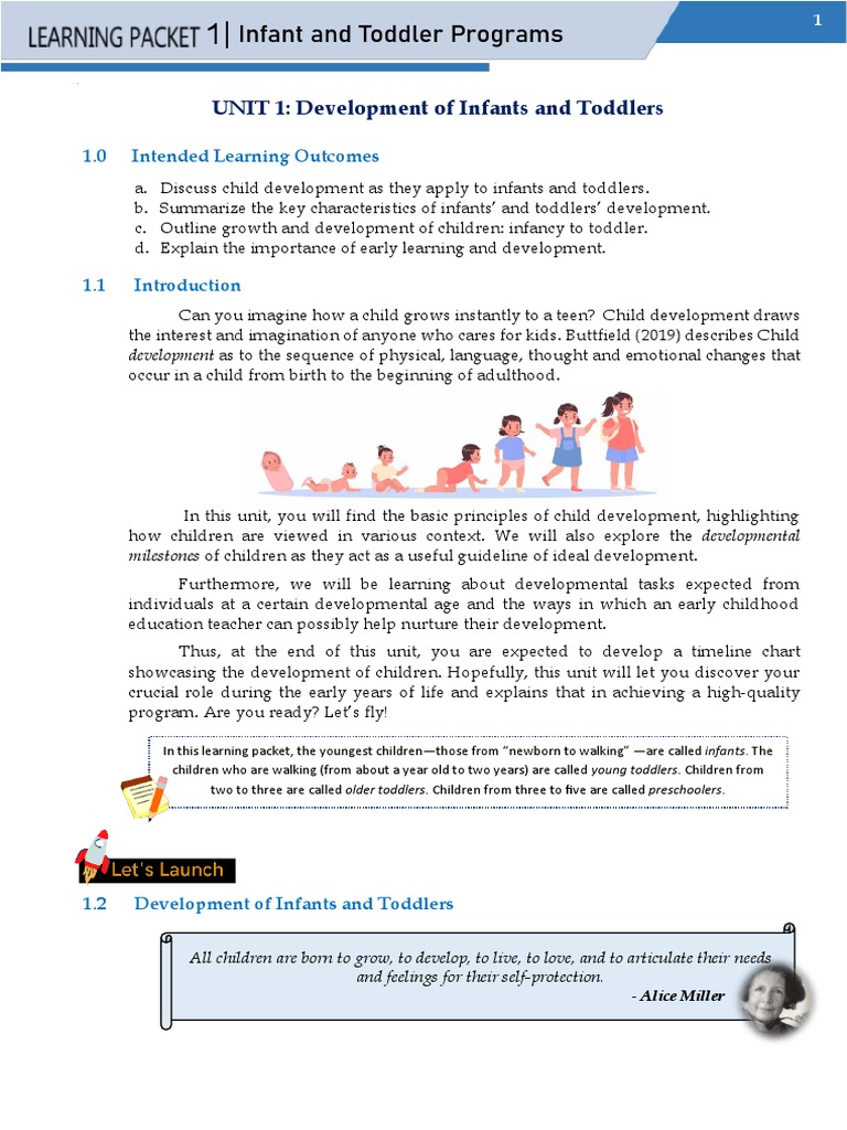 LP 1 - Eced 19 - Itp | PDF | Perception | Infants