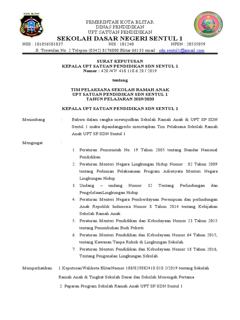 SK TIM SRA - Sentul 1 | PDF