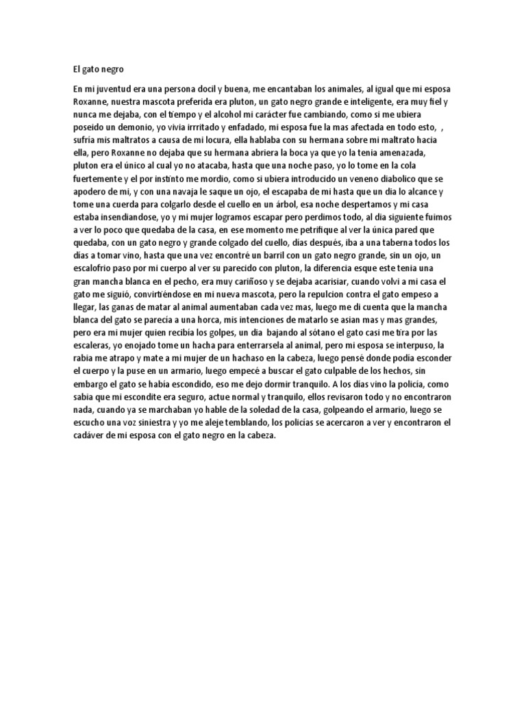 El Gato Negro | PDF | Gatos