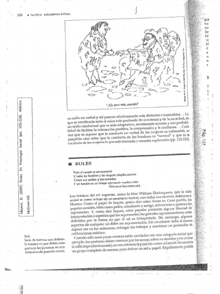 MAYERS, David. Roles en Psicología Social.-Comprimido | PDF
