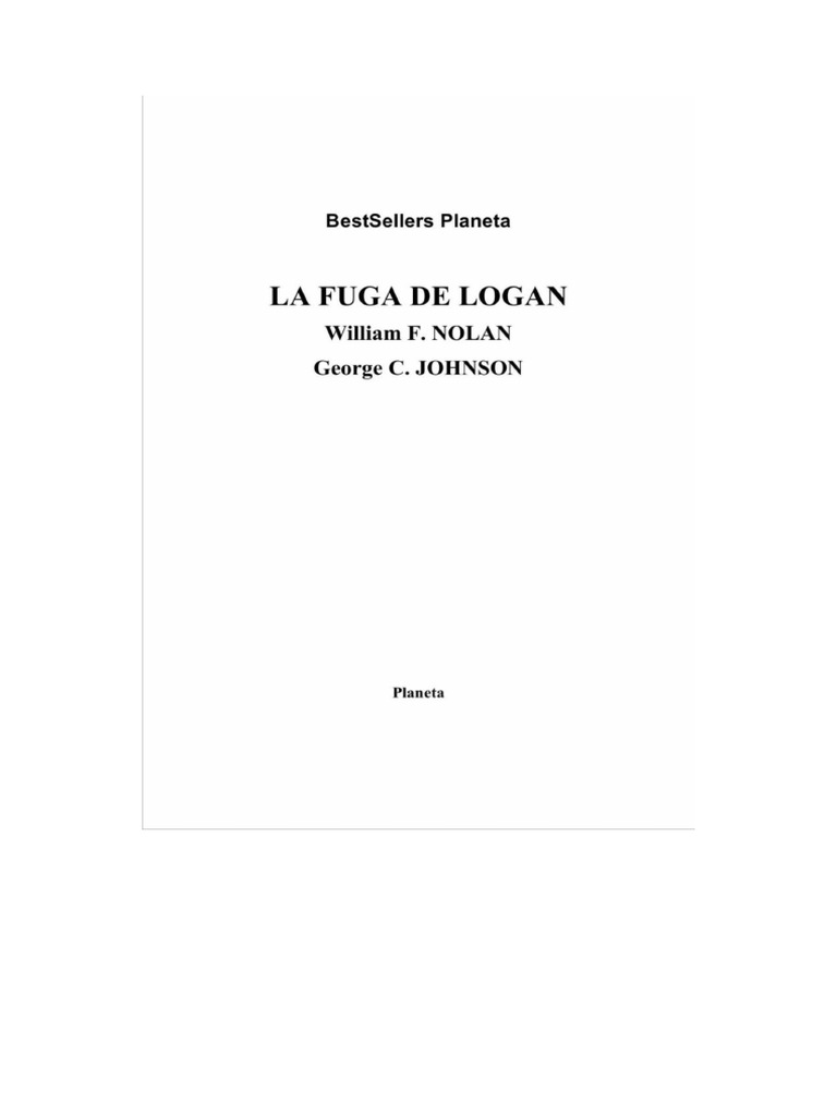 La Fuga de Logan - William F Nolan | PDF