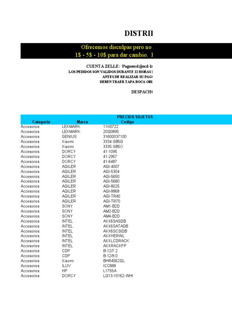 Lista Kode Impresora 404 | PDF | Disco duro | Tecnología de información ...