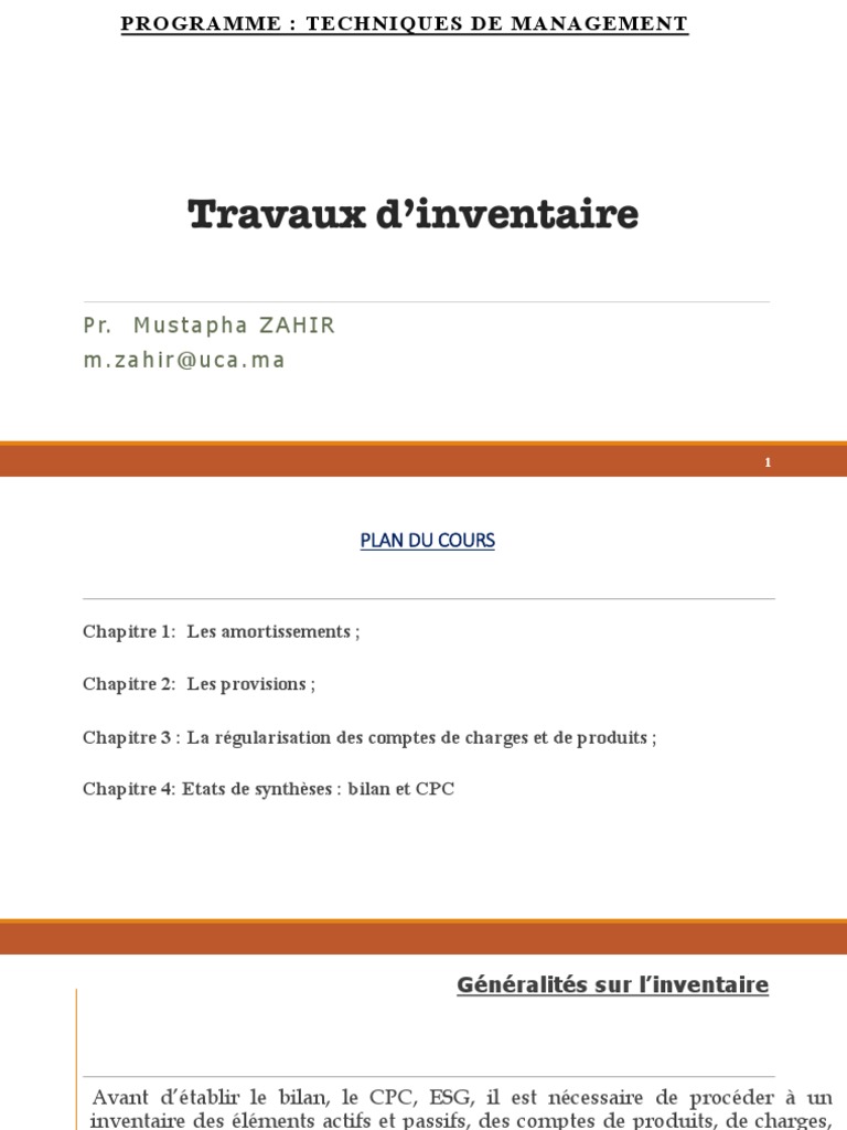 Techniques de Gestion Comptable | PDF | Dépréciation | Comptabilité