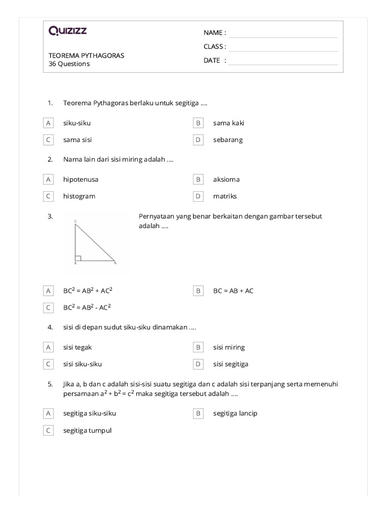 TEOREMA PYTHAGORAS | PDF