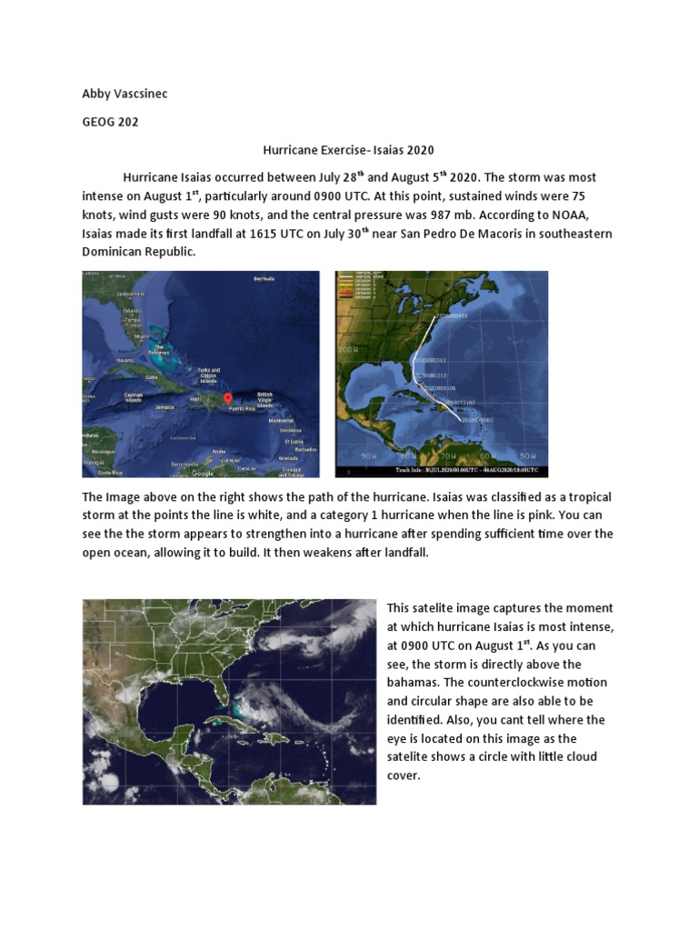 Hurricane Assignment | PDF | Tropical Cyclones | Eye (Cyclone)