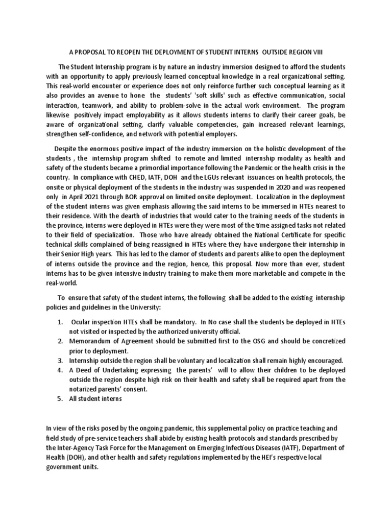 Proposal Internship | PDF | Internship | Job Hunting