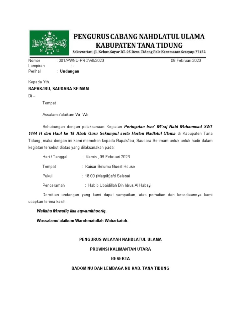 Undangan Nu 2 | PDF