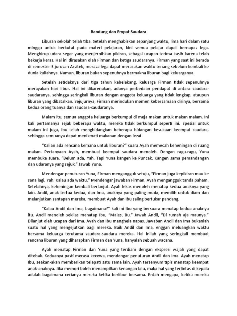Bandung Dan Empat Saudara | PDF