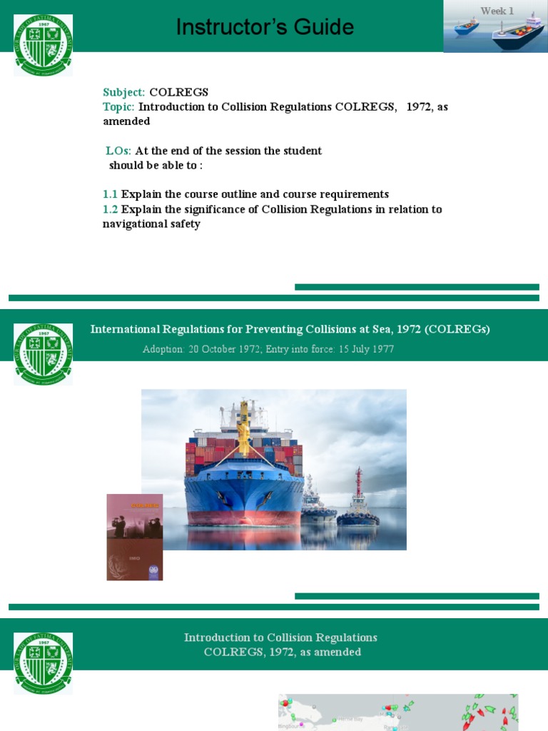 Colreg Week 1 | PDF | Shipping
