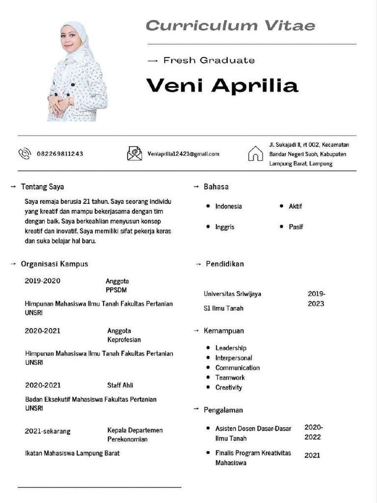 CV - Veni Aprilia | PDF