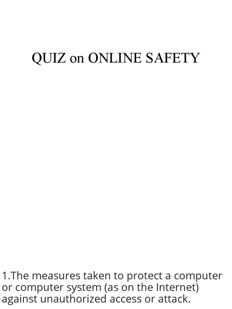CyberSecurity Quiz | PDF | Security | Computer Security CyberSecurity Quiz | PDF | Security | Computer Security