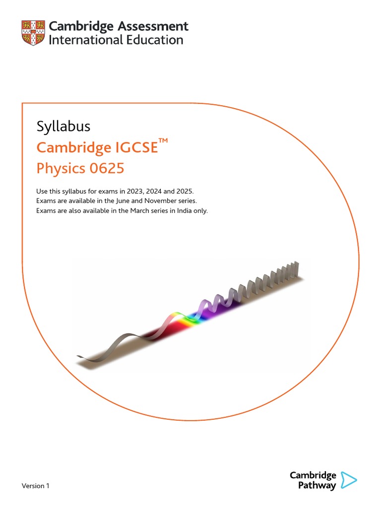 0625 2023 2025 syllabus 精华版 | PDF | Gases | Acceleration