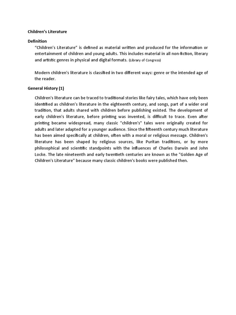 Children Literature | PDF
