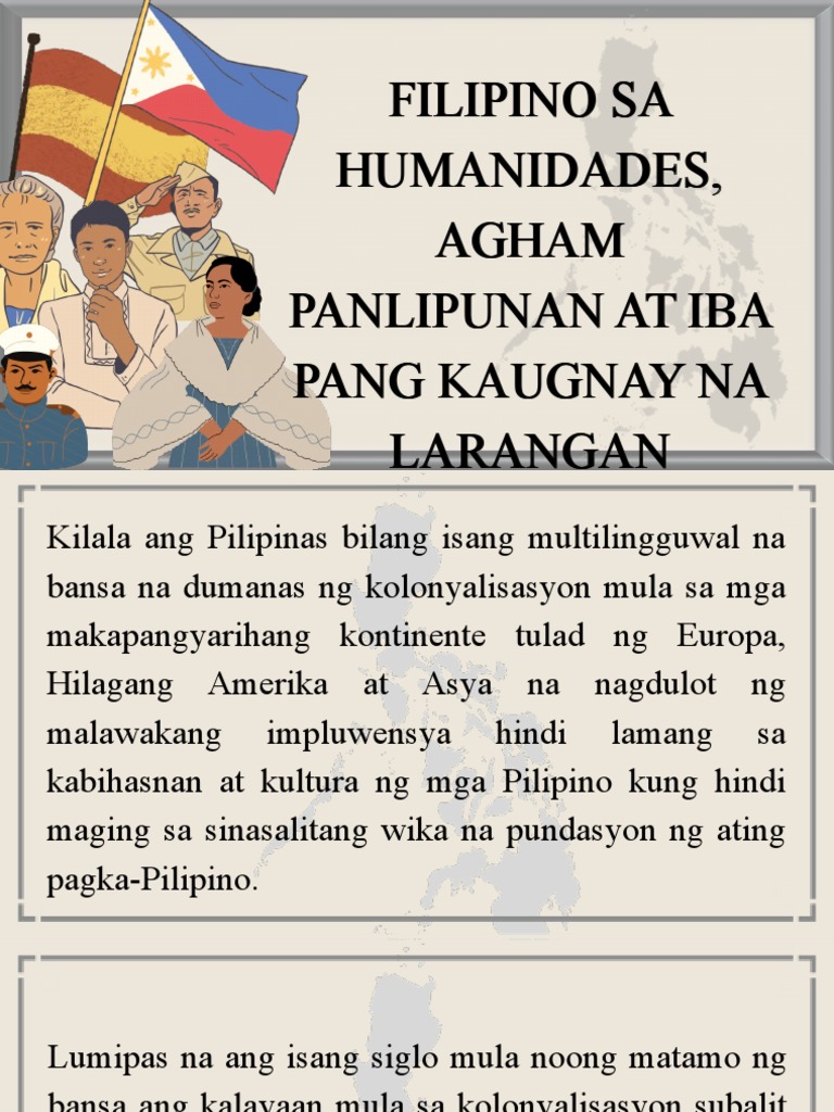 Filipino Sa Humanidades, Agham Panlipunanat Iba Pang Kaugnay Na ...