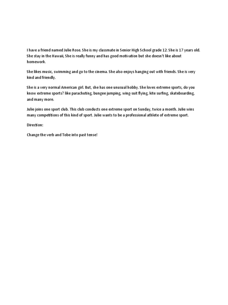 Past Paragraph Exercise | PDF