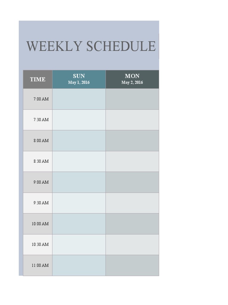 A Template To Create A Study Schedule | PDF