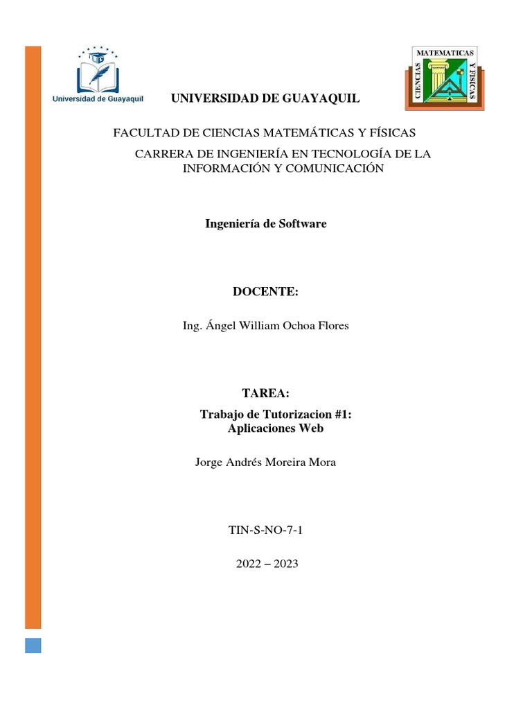 Trabajo de Tutorización #1 - Aplicaciones Web | PDF | Aplicación web | Software de la aplicacion