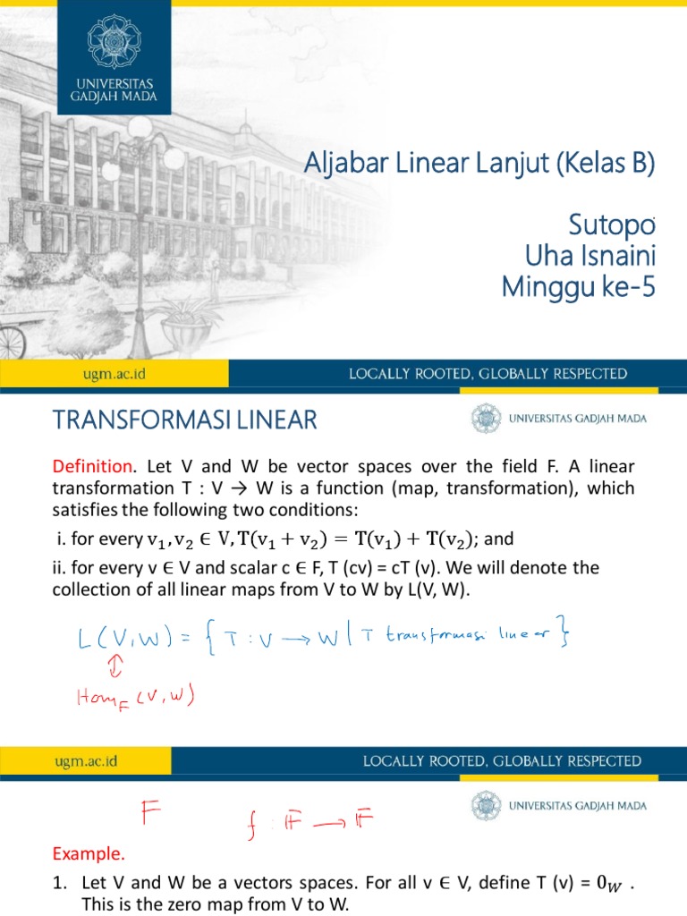ALL Minggu 5 | PDF | Linear Map | Vector Space