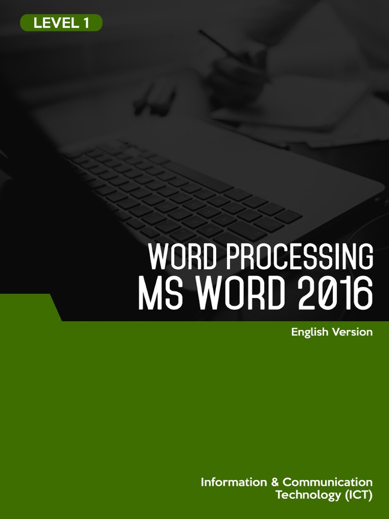 Word Processing (Ms Word) Level 1 (2016) | PDF | Microsoft Word | Icon ...