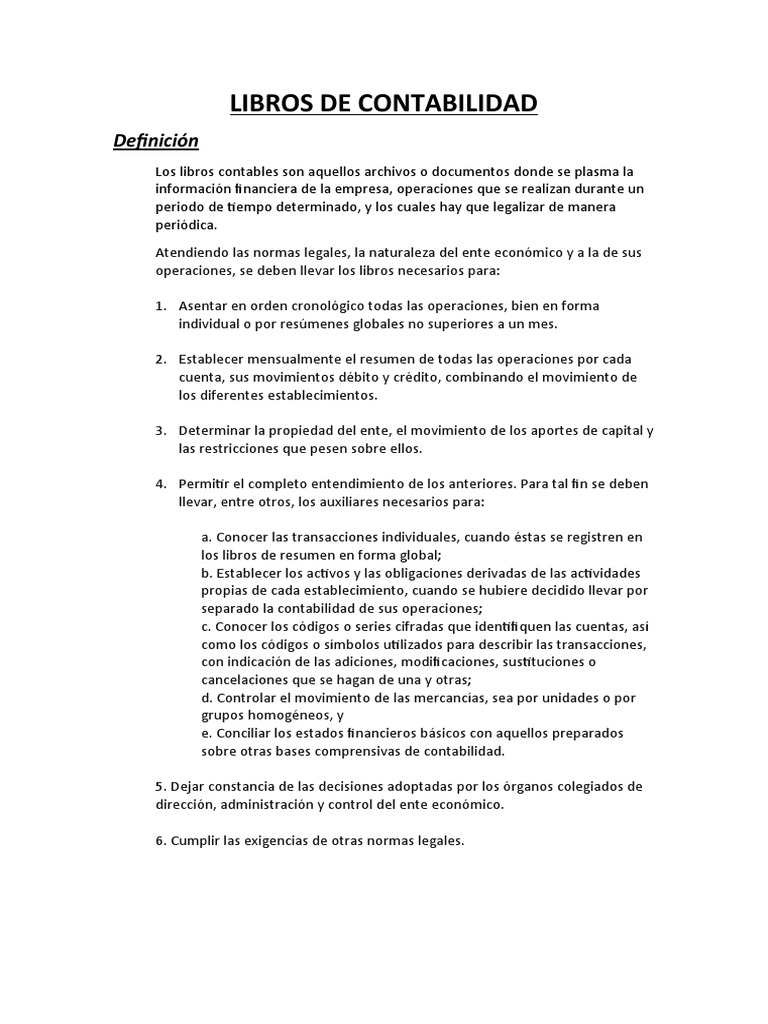 Libros de Contabilidad y Asientos Contables | PDF | Contabilidad ...