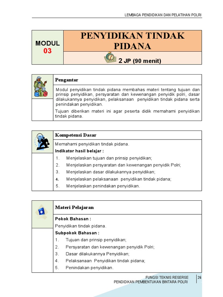 Panduan Penyidikan Tindak Pidana Polri | PDF | Ilmu Sosial