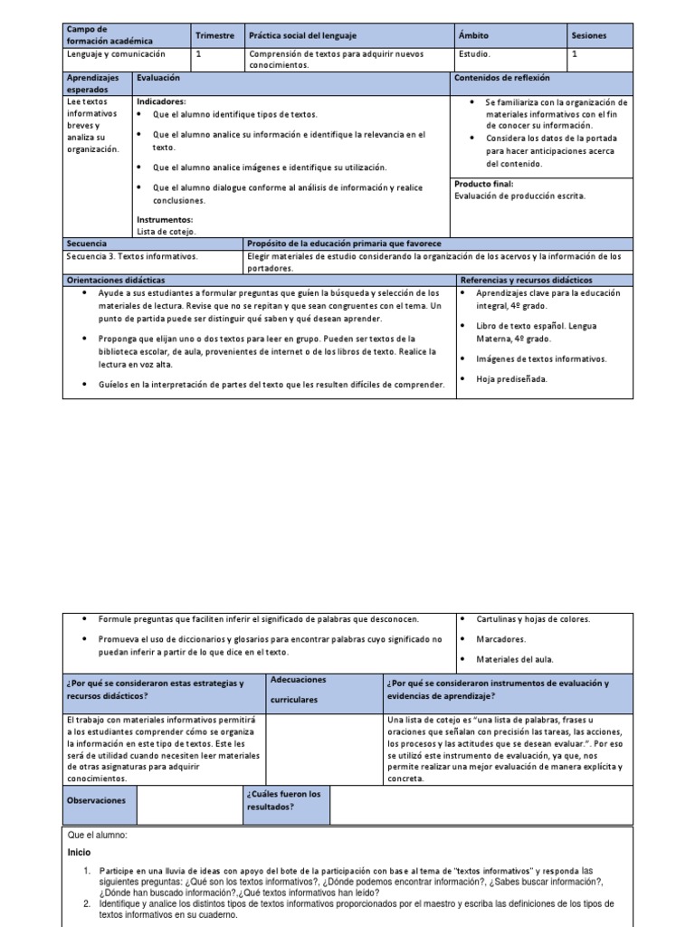 Planeacion Danissa | PDF | Evaluación | Aprendizaje