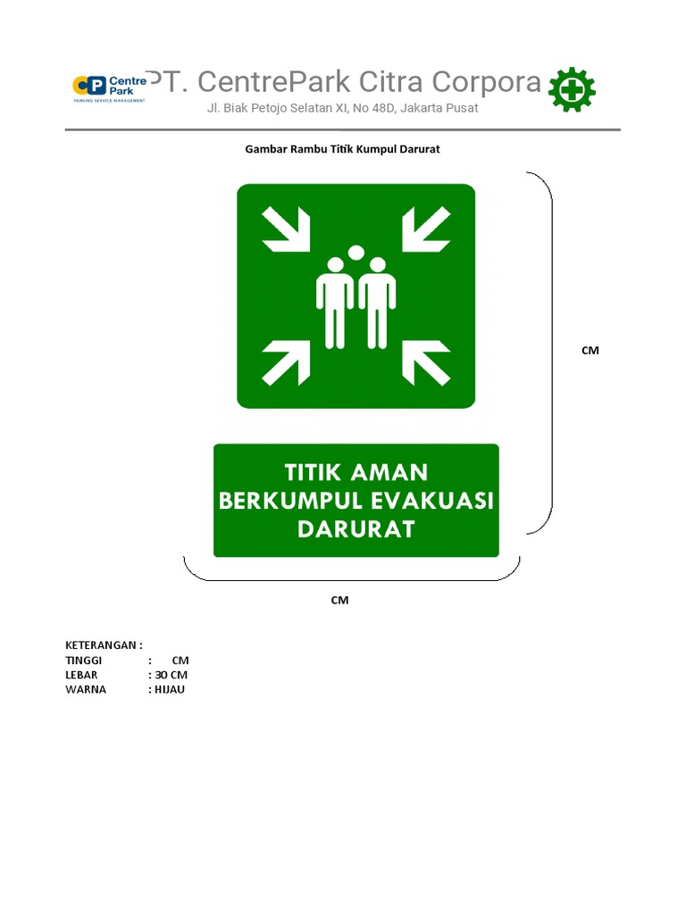 Permohonan Rambu Titik Kumpul darurat | PDF