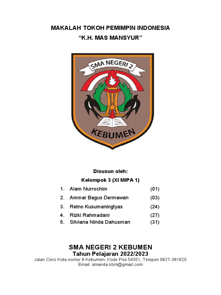 Perjuangan K.H. Mas Mansyur dalam Kemerdekaan | PDF