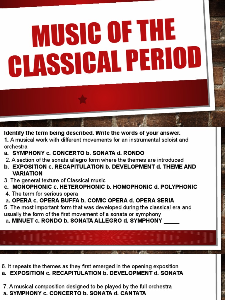 Q2 - G9 - Music of The Classical Period | Download Free PDF | Classical ...
