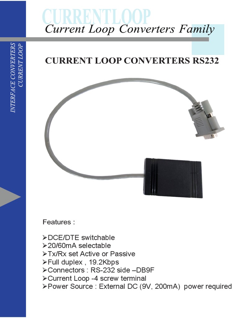 Current Loop Converters RS 232 | PDF
