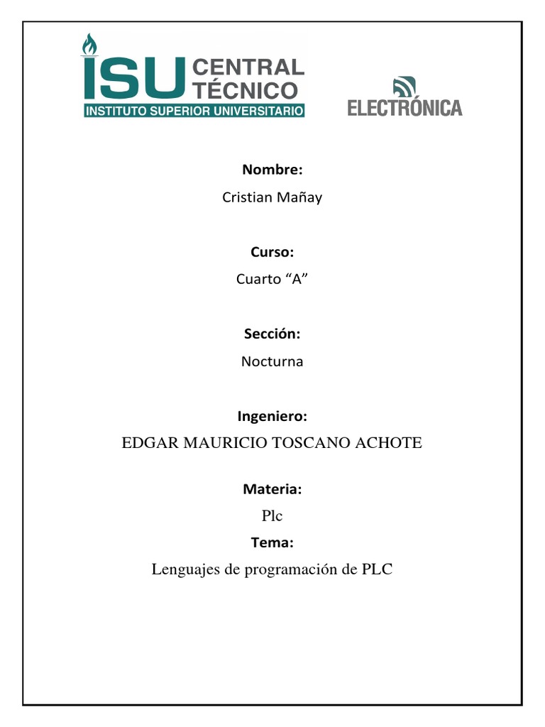 Tipos de Lenguaje | PDF | Lenguaje de programación | Controlador lógico ...