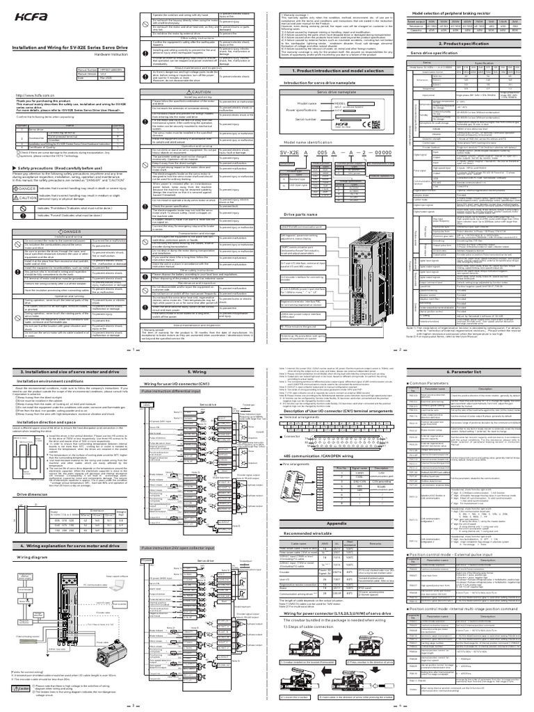 HCFA Servo Drive Safety Manual | PDF | Electric Motor | Humidity