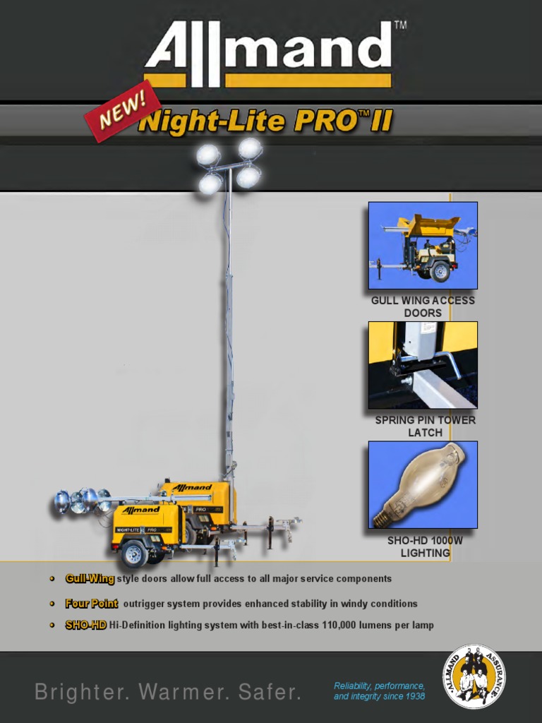 Allmand NL Pro II LD Rev C (50hz) | PDF | Trailer (Vehicle) | Lighting