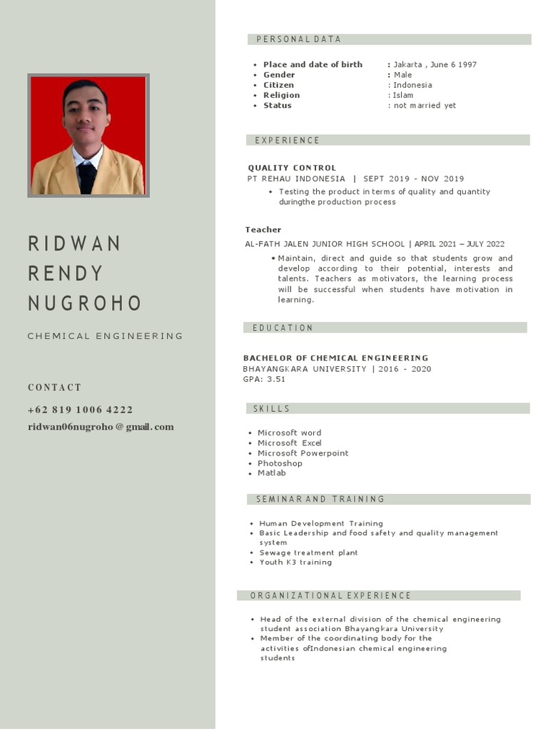 Ridwan Rendy Nugroho - Job Application File | PDF | Software | Microsoft