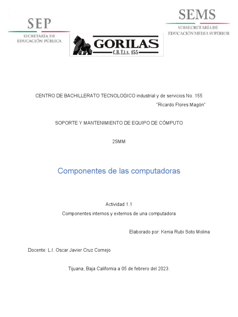 Componentes de Una Computadora | PDF | Hardware de la computadora | USB Componentes de Una Computadora | PDF | Hardware de la computadora | USB