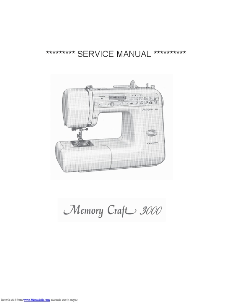 Memory Craft 3000 | PDF | Electrical Connector | Sewing Machine