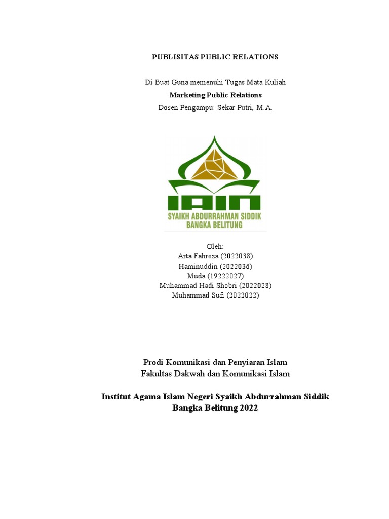 Definisi dan Jenis Publisitas PR | PDF