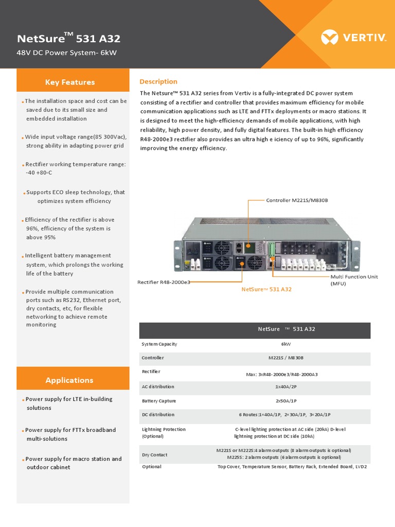 Netsure 531 A32 Datasheet | PDF | Power Supply | Rectifier