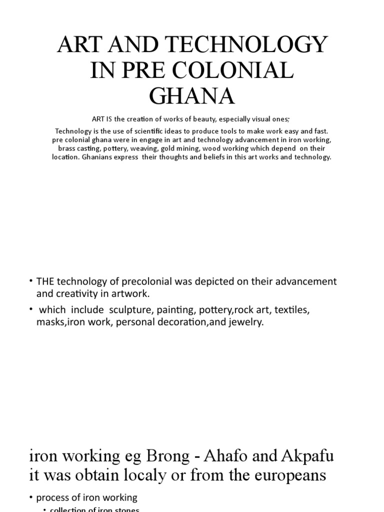 Art and Technology in Pre-Colonial Ghana | PDF | Pottery | Ghana