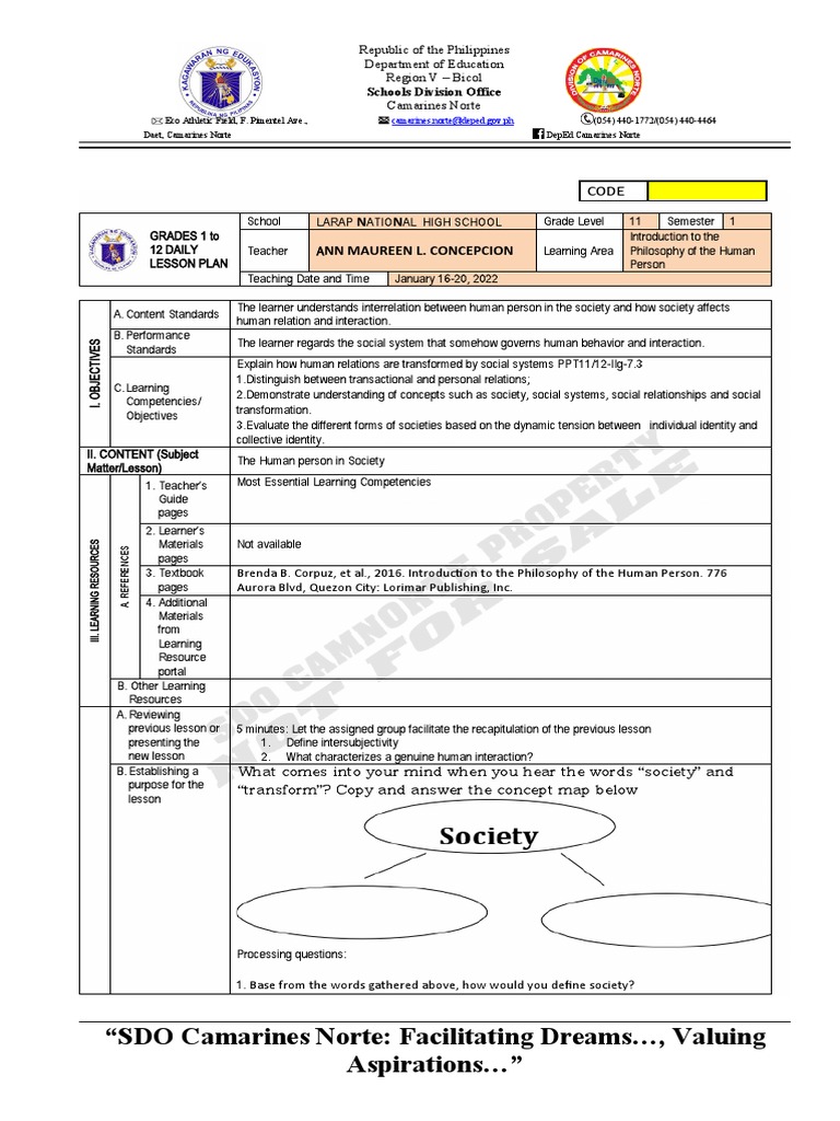DLP Intro To Philo Week Q2 WK 3 | PDF | Society | Agriculture