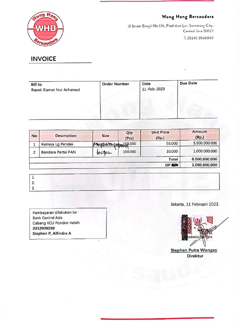 Invoice DP 1 PAN | PDF