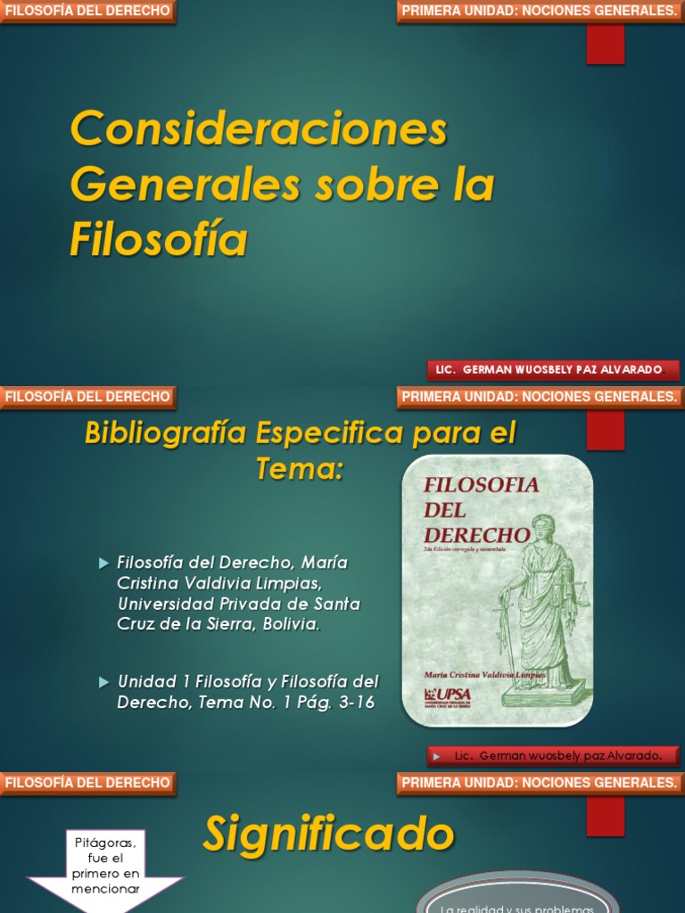 Consideraciones Generales de Filosofía | PDF | Conocimiento | Metafísica