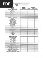 Kitchen Inventory Sheets | PDF