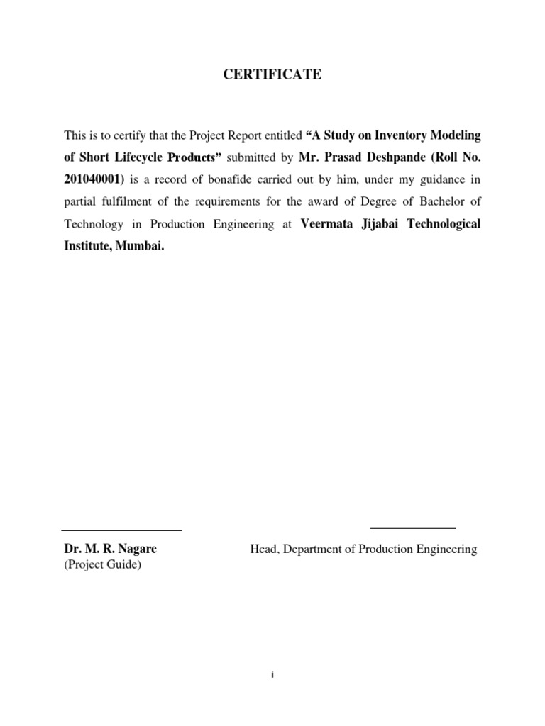 Certificate | PDF | Prices | Demand