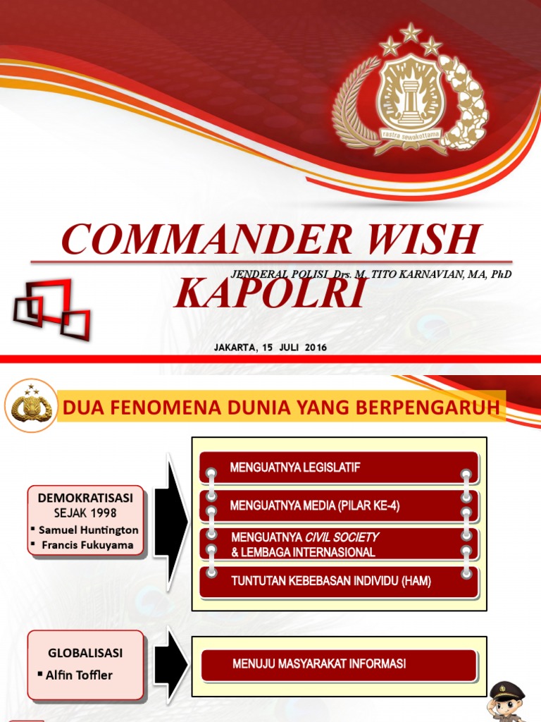 Paparan Commander Wish Kapolri | PDF