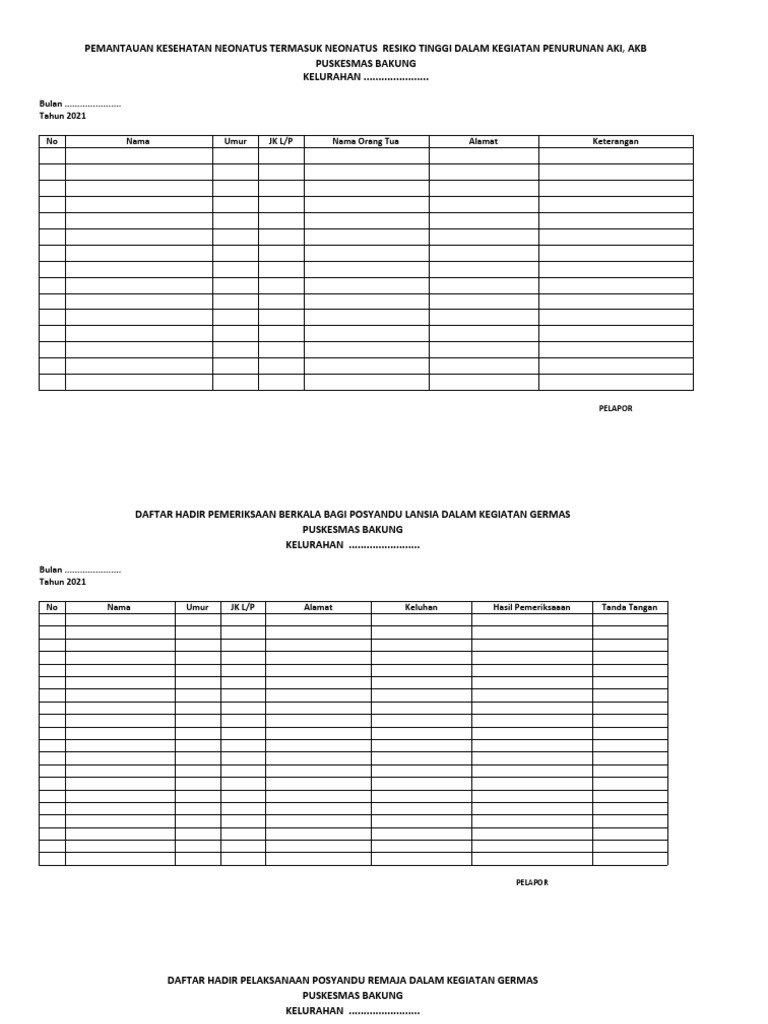 Lampiran SPJ Bok 2021 | PDF