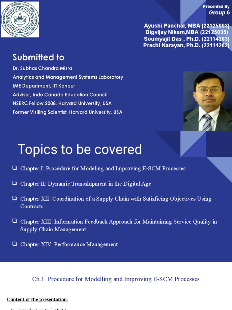 ESCM Group-6 (1) | PDF | Business Process | Supply Chain