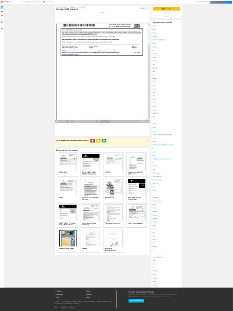 Receta-IMSS Editable | PDF