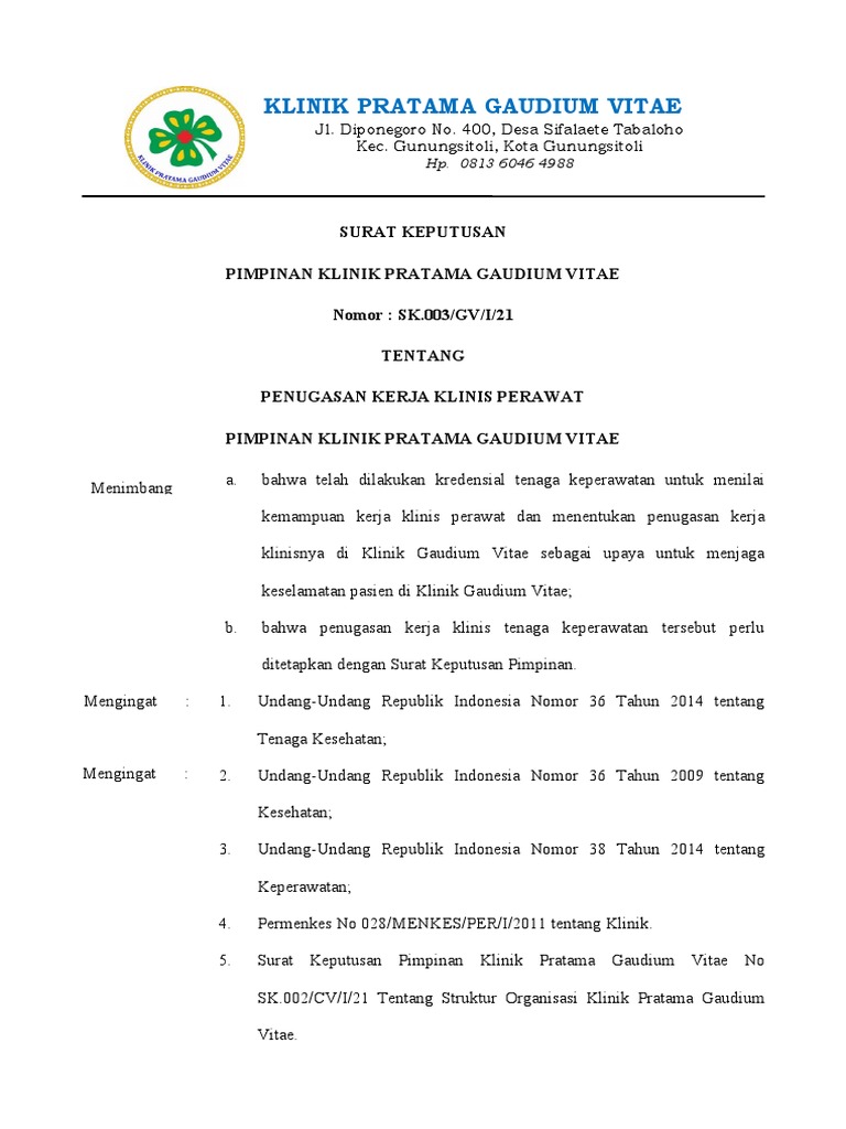 SK Perawat Wira | PDF