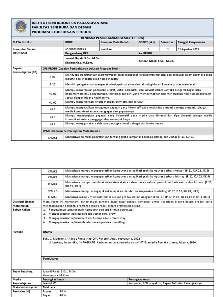 RPS Komputer Desain | PDF | Seni